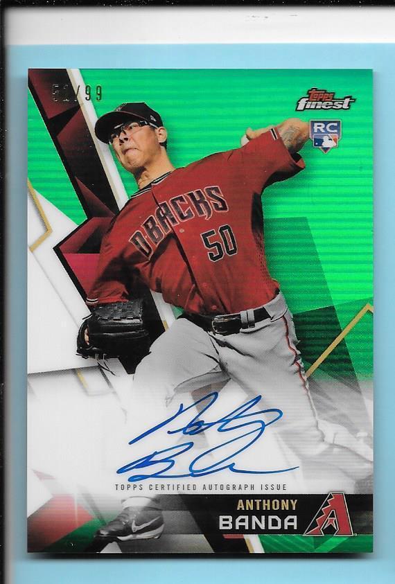 2018 Topps Finest Green refractor Anthony Banda Rookie 51/99 | eBay