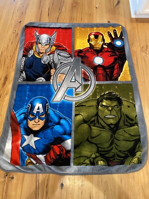 Marvel Fleece Avengers blanket 44” X 60” | eBay