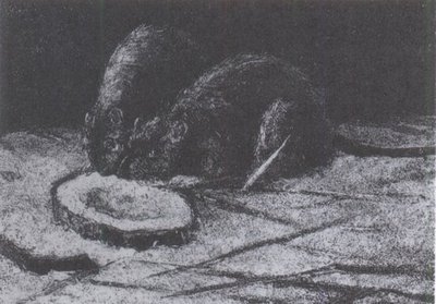 Two Rats Nuenen Vincent Van Gogh VG065 Reproduction Art Print A4 A3 A2 ...