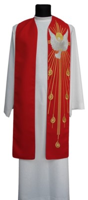 Red Gothic Clergy Stole "Holy Spirit" SH535-C Vestment Stola Rossa ...