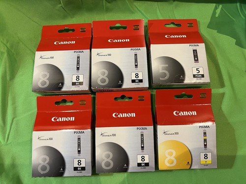 Genuine Canon PGI-5Bk & CLI-8Bk CLI-8Y ink cartridges - Sealed Boxes | eBay