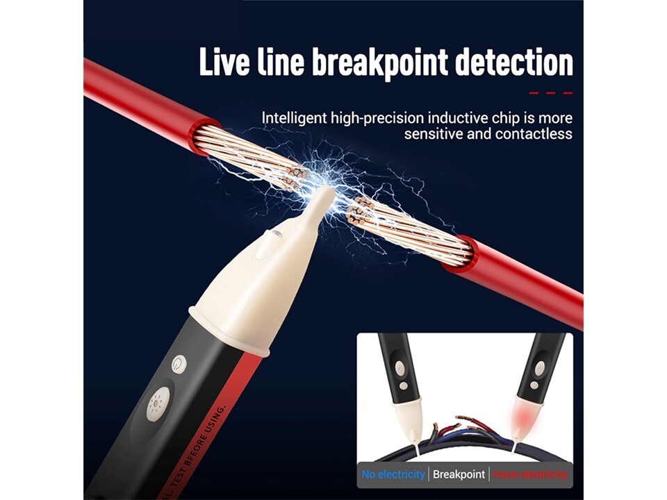 Voltage Pen Electric LED Power Alert Detector Tester UK 1AC-D Volt Non ...