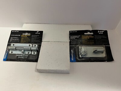 MintCraft #341-7318 3-1/2" Fixed Staple Safety Hasp & #003-4348 4 ...