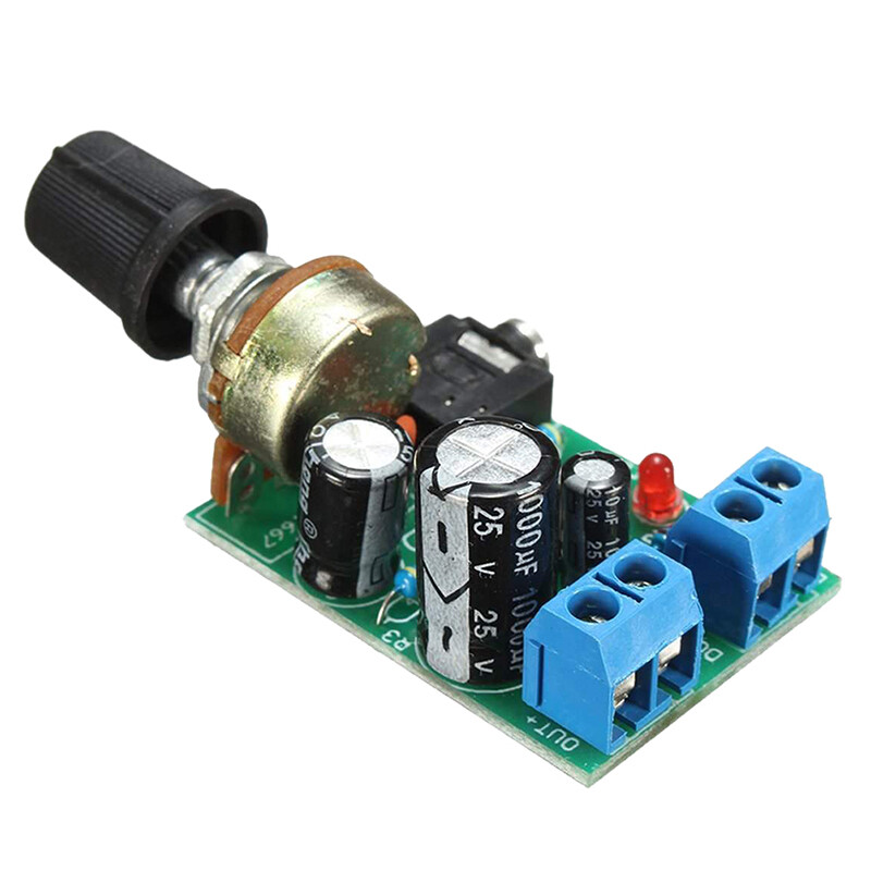 LM386 10W Audio Amplifier Board Mono 3.5mm DC 3-12V Volume Control NT D ...