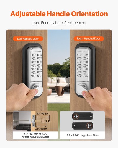 Mechanical Keyless Entry Door Lock 14 Key Mechanical Door Lock for ...