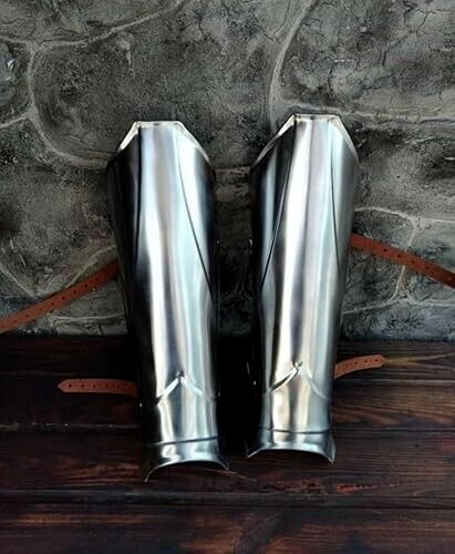 Medieval Steel Shin Guard Knight Metal Leg Guard Armor Greaves Armor X ...