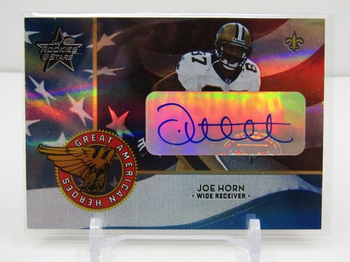 JOE HORN 2004 LEAF ROOKIES & STARS GREAT AMERICAN HEROES AUTOGRAPH AUTO ...