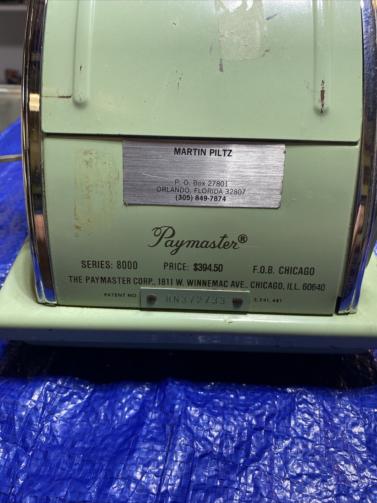 VINTAGE PAYMASTER Check Writing Machine Series 8000 Ribbon Writer ...