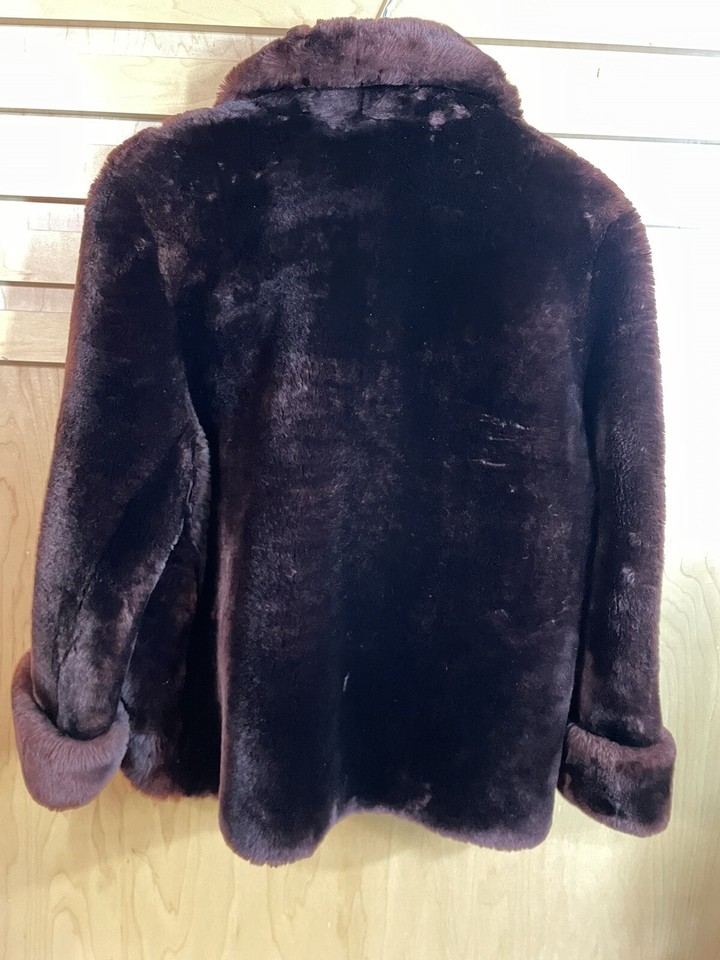 Vintage Nigbor Furs Coat Women’s Sz L/XL Purple Hook & Loop Excellent ...