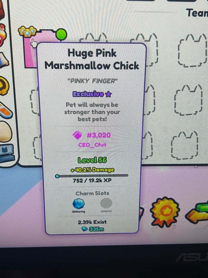 Pet Simulator 99 Huge Pets | Huge Pink Marshmallow Chick | eBay