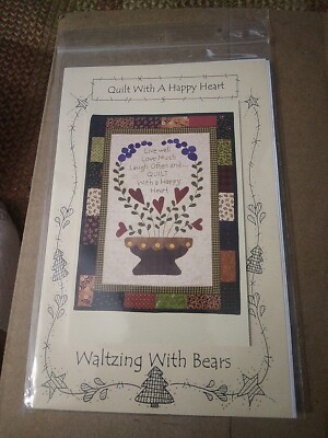Waltzing With Bears Quilting Pattern QUILT WITH HAPPY HEART Appliqué ...