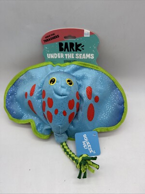 Bark Box Stingray Dog Toy Under The Seams Crosby The Ray Rare Crinkle ...