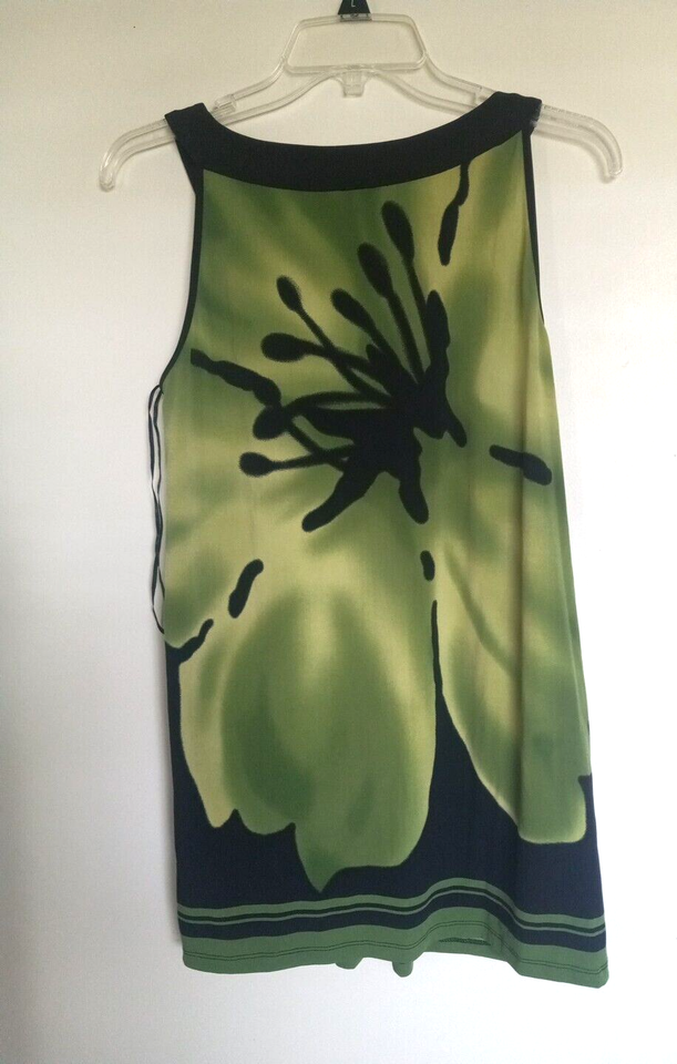T75 Style & Co Green Black Print Tank Top Size Small NEW | eBay