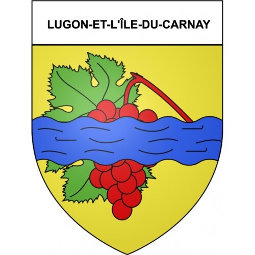 Lugon-et-l'Île-du-Carnay 33 ville Stickers blason autocollant adhésif ...