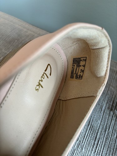 Clarks Womens Pure Block Loafer Size 7 Blush Pink Leather Bit Strap ...