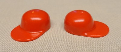 x2 NEW Lego Hats Red Minifigure Headgear Baseball Caps FOR CITY BOY or ...