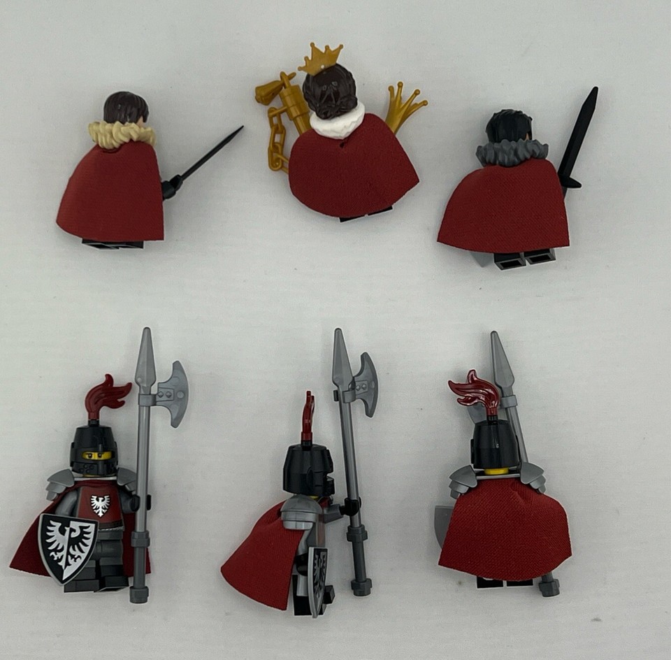 Lego Knights Kingdom Knights Lot Castle BAM Minifigures 6 capes red ...