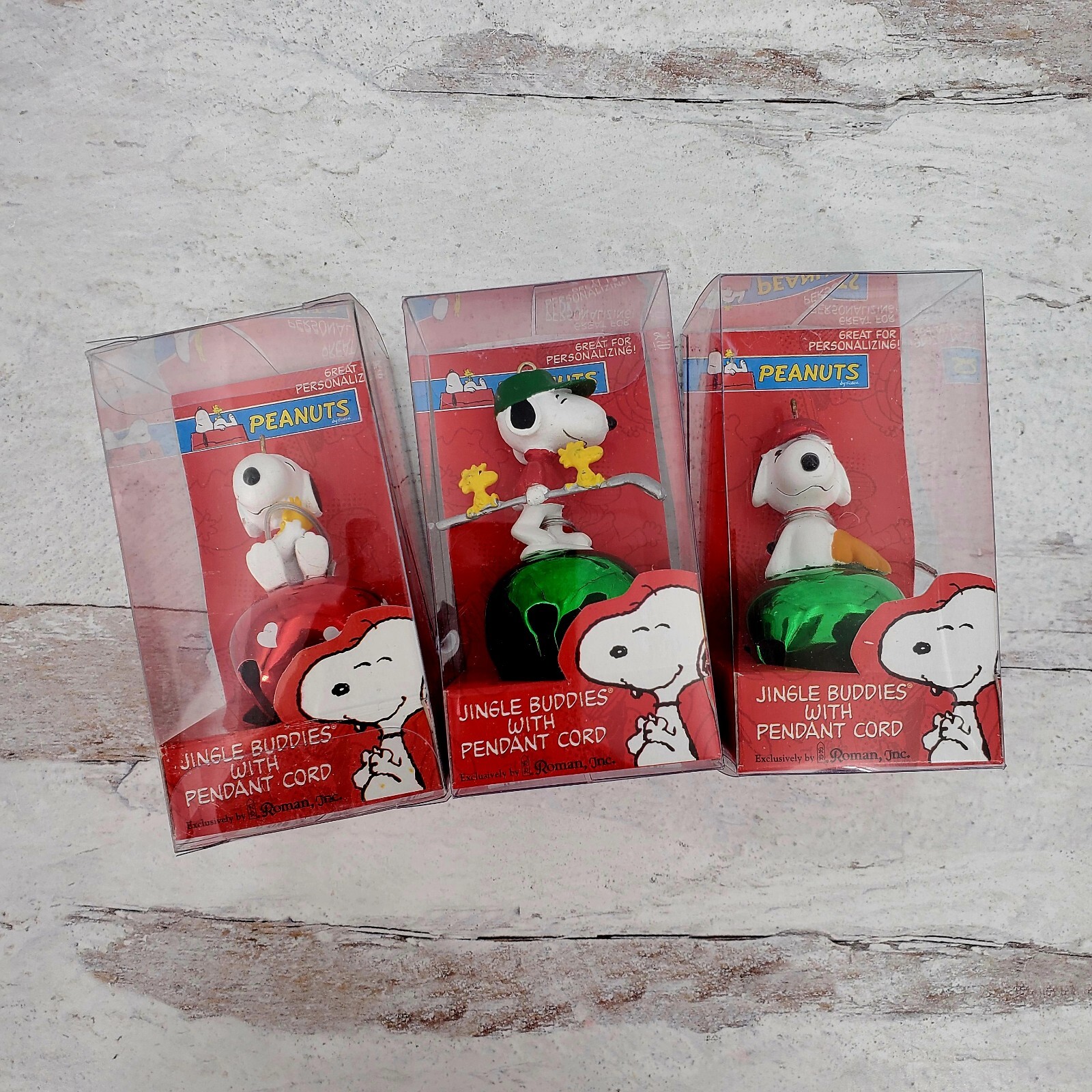 2004 Roman Inc. Snoopy Jingle Buddies With Pendant Cord Bell Figure ...