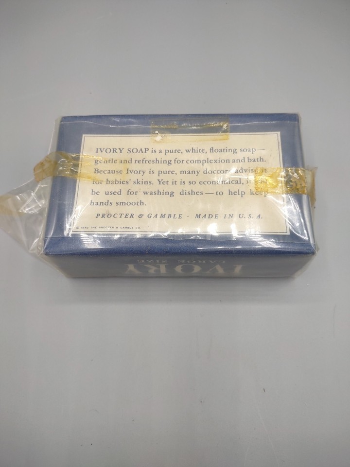 1940 Procter & Gamble Original Ivory Bar Soap NOS Sealed Classic ...