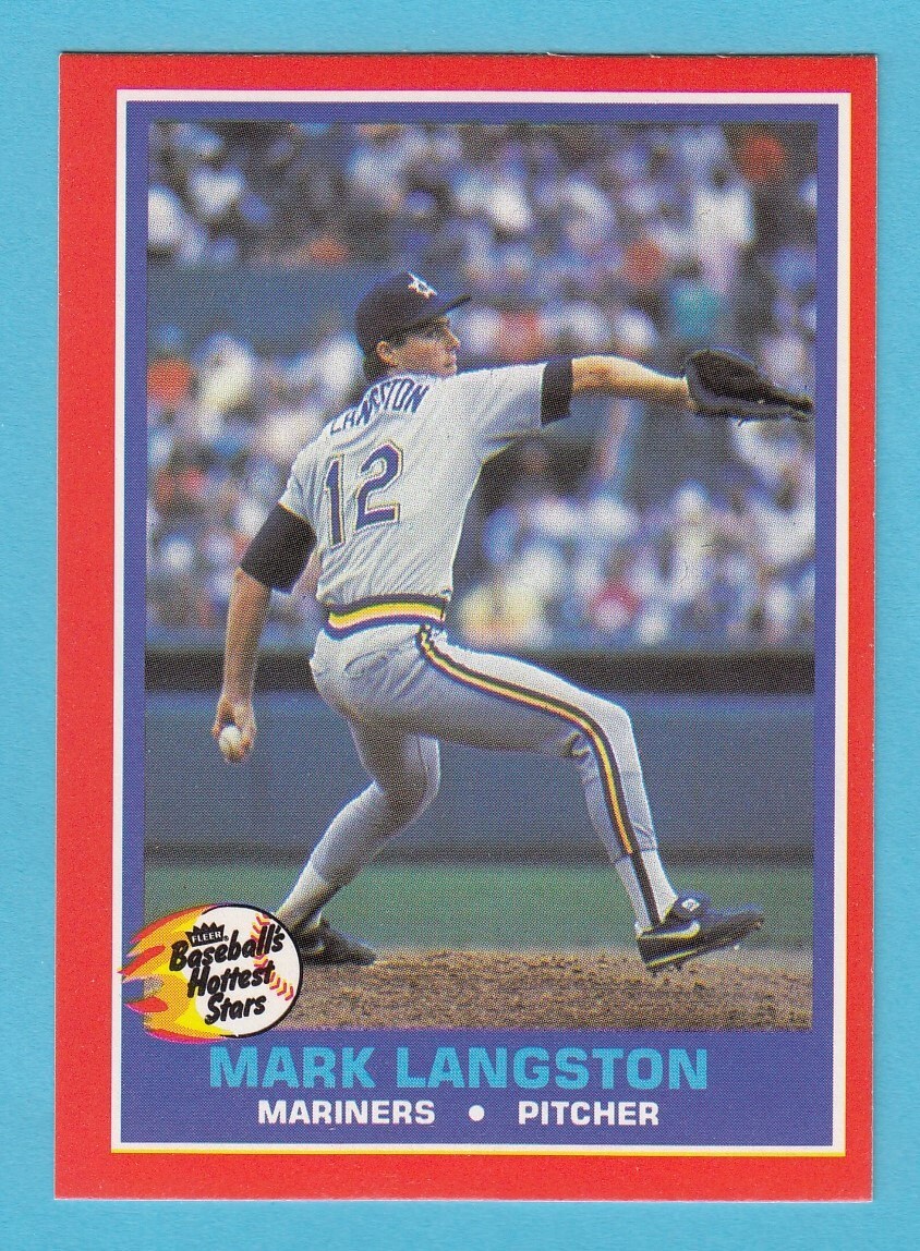 1987 Fleer Baseball's Hottest Stars - Mark Langston - Mariners Box 736 ...