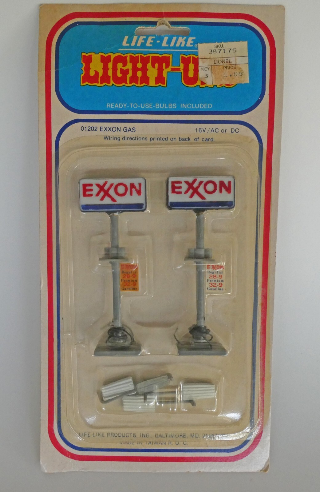 Life- Like Light Ups HO Scale Exxon Gas Light 1980’s Signs AC Or DC ...
