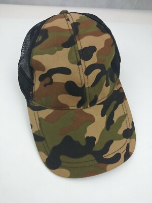 Plain Camoflage Camo Trucker Hat Baseball Hat SnapBack with no Logo | eBay