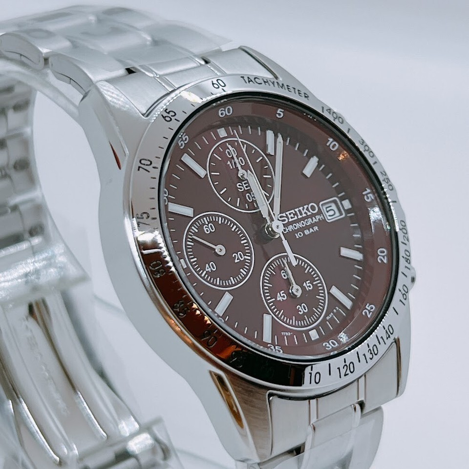 SEIKO SPIRIT SBTQ045 Chronograph Men's Watch Dial Color Red Limited ...