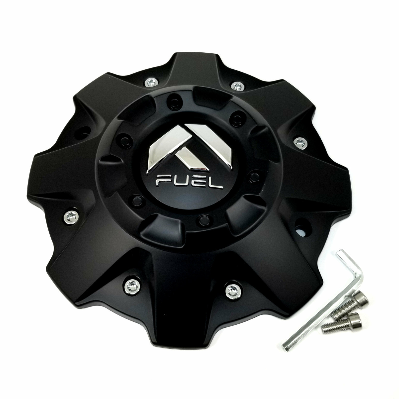 Fuel Matte Black Center Cap 7-15/16"OD Bolt-On Open-End, Closed-End ...