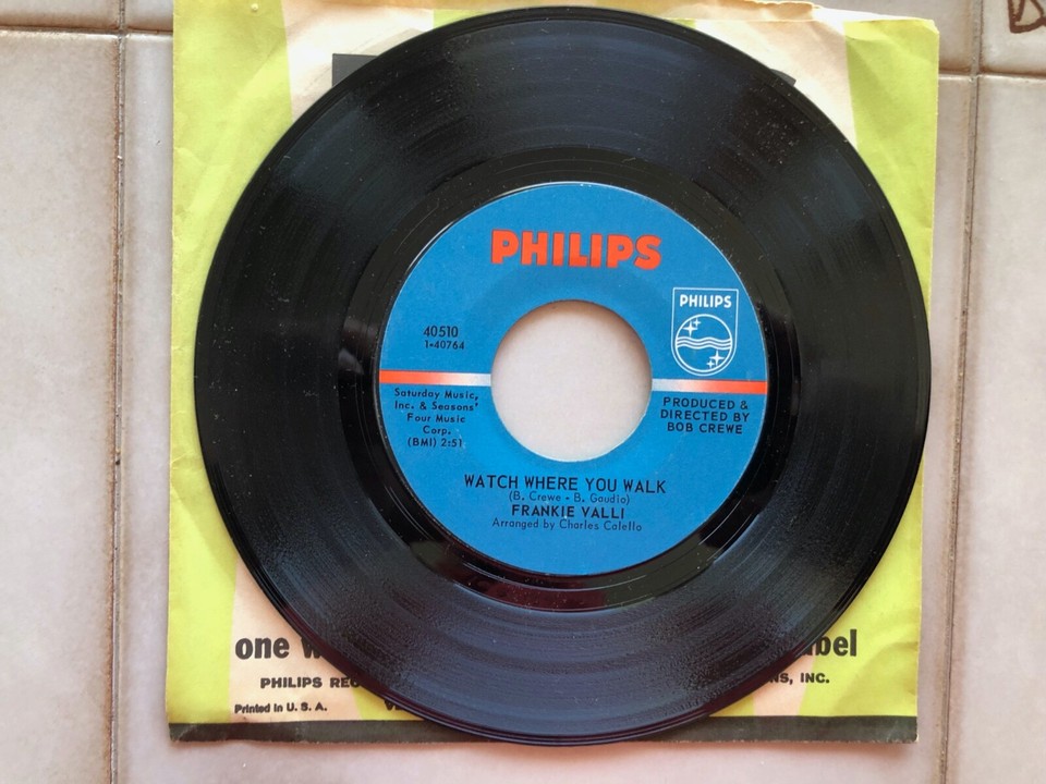 FRANKIE VALLI~To Give / Watch Where You Walk~45~RPM~PHILIPS~LABEL~NM ...