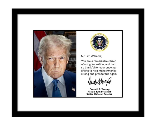 Personalized Donald Trump 8x10 Signed Official 47th photo portrait YOUR ...