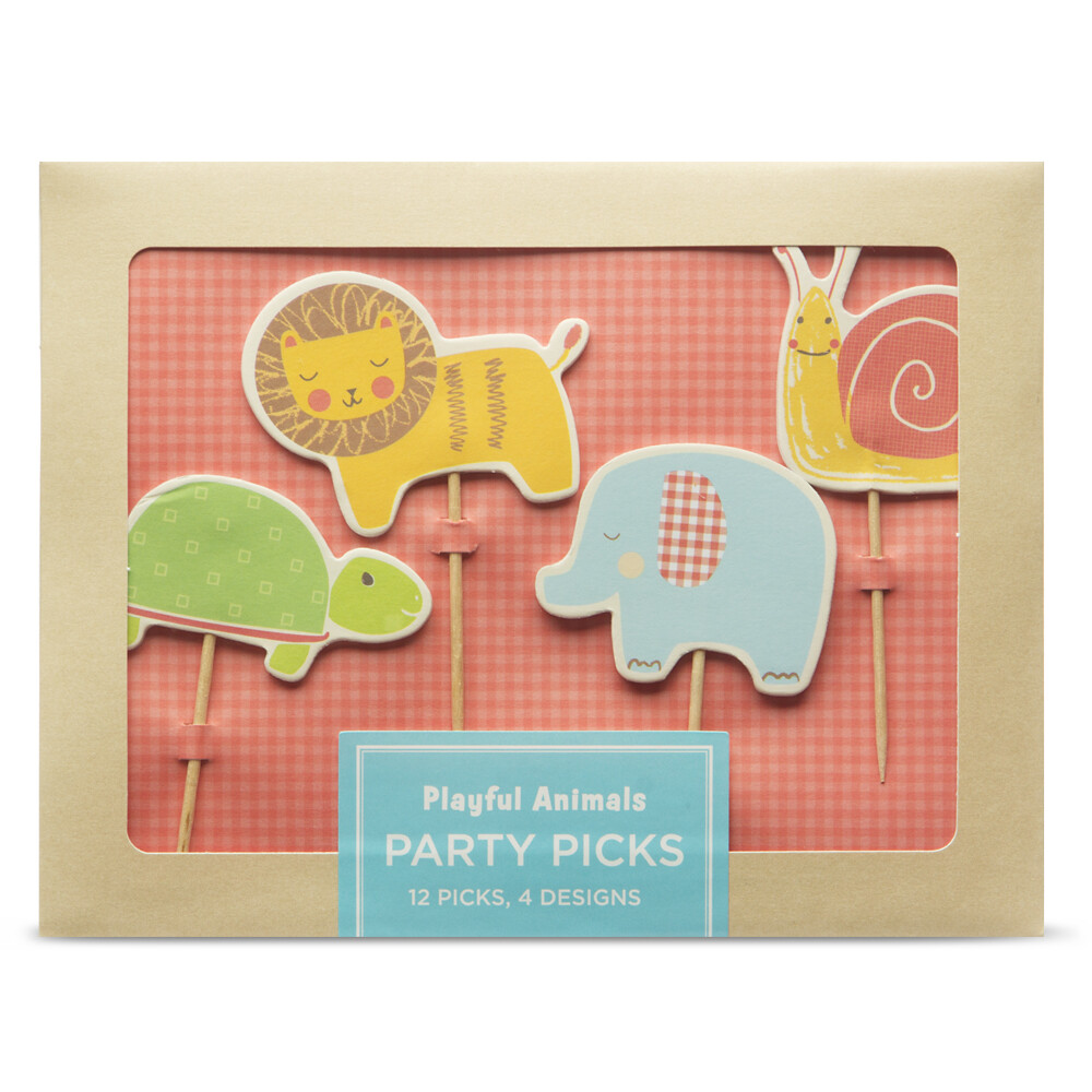 NEW Galison Playful Animals Party Picks | eBay Australia