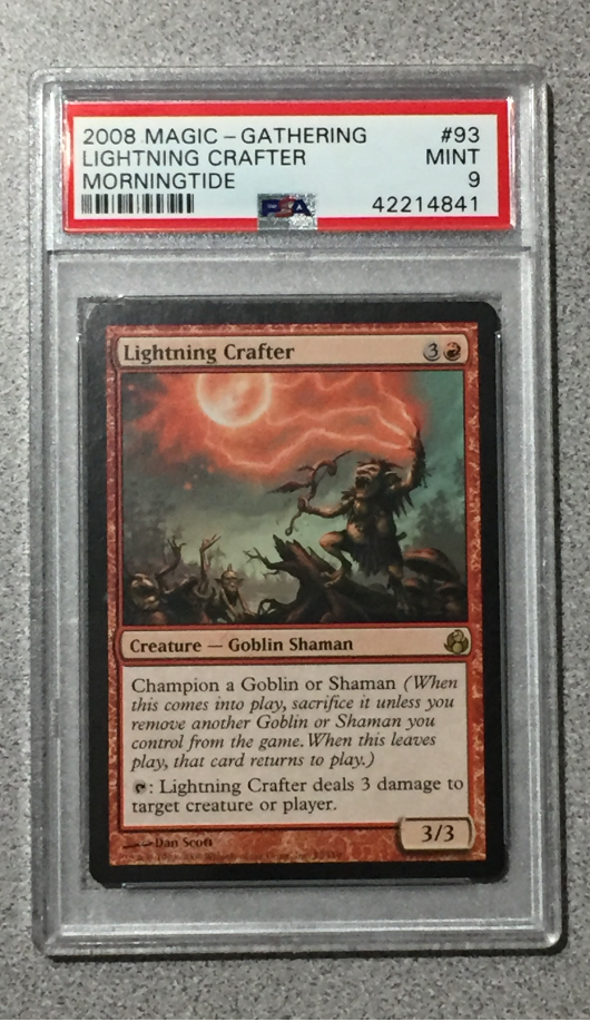 MAGIC THE GATHERING LIGHTNING CRAFTER 1X - MORNINGTIDE - RARE - PSA - 9 ...