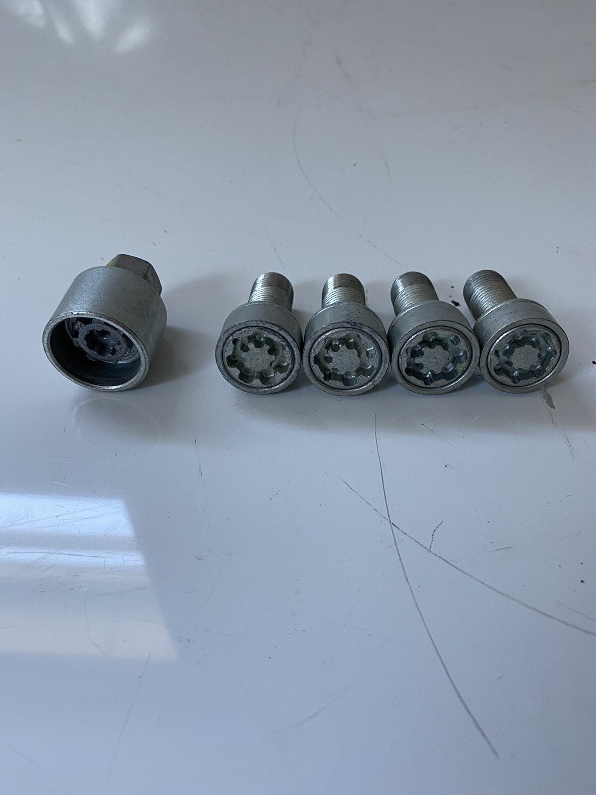 Genuine Set Of 4 Audi Locking Wheel Nuts And Key Letter | eBay UK