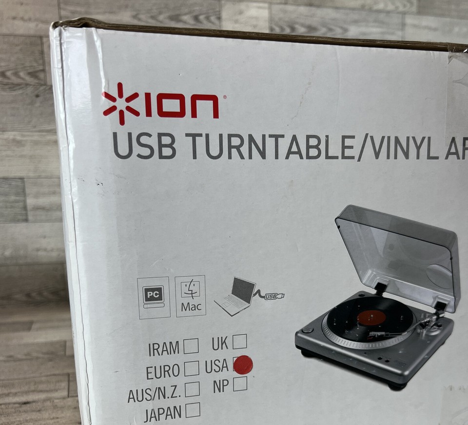 Ion USB Turntable/Vinyl Archiver With Dust Cover Model TTUSB10 New In ...