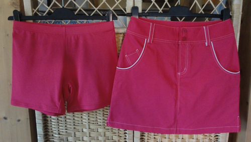 Golf Rock Tennis Rock + Radler = Skort Adidas Climalite 8 = 36 pink NEU ...