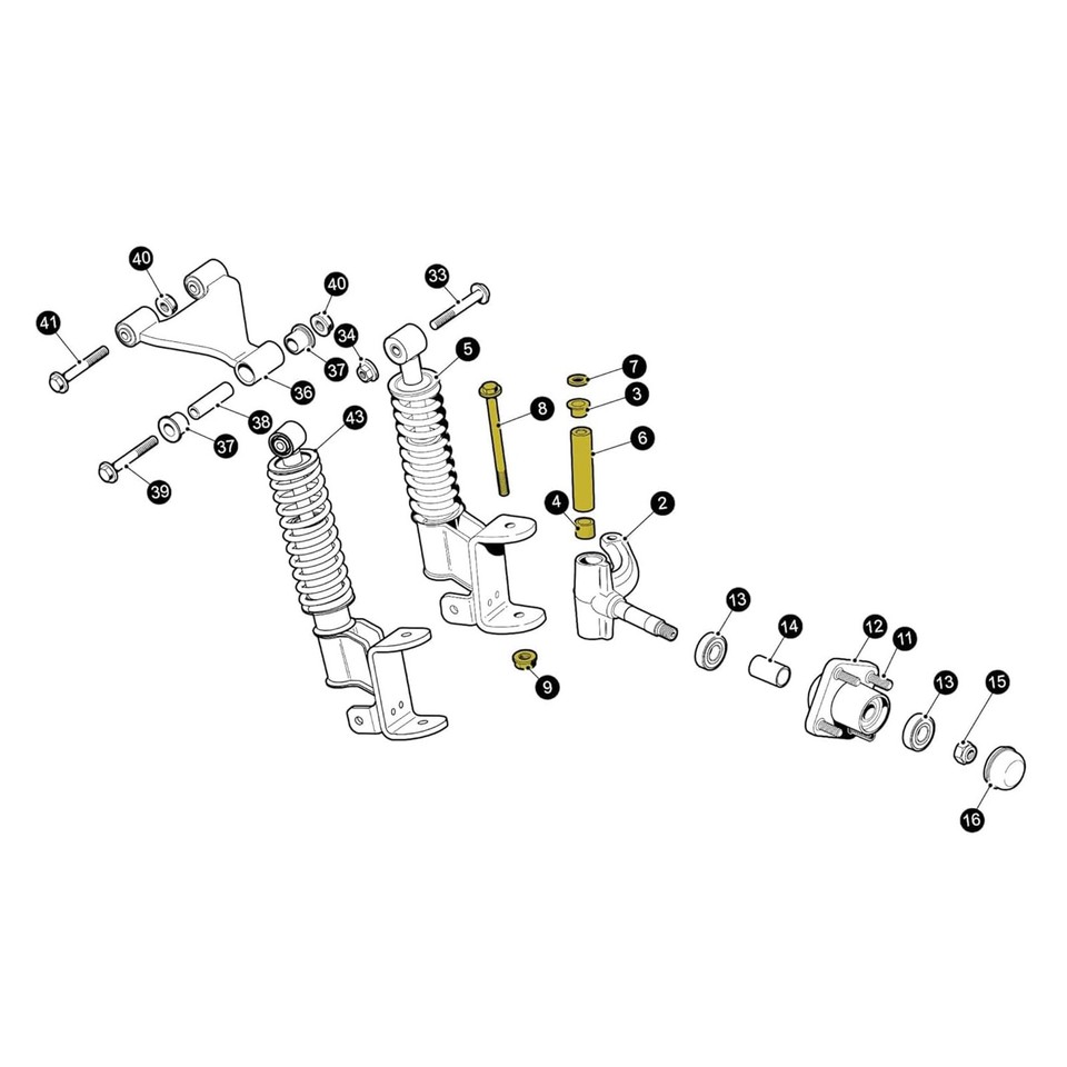 Golf Cart Bushing Spindle King Pin Tube,Claw Copper Sleeve Kit For EZGO ...