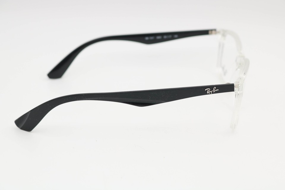 Ray-Ban Rb7047 5943 Polished Transparent Rectangle Eyeglasses Frames 56 ...