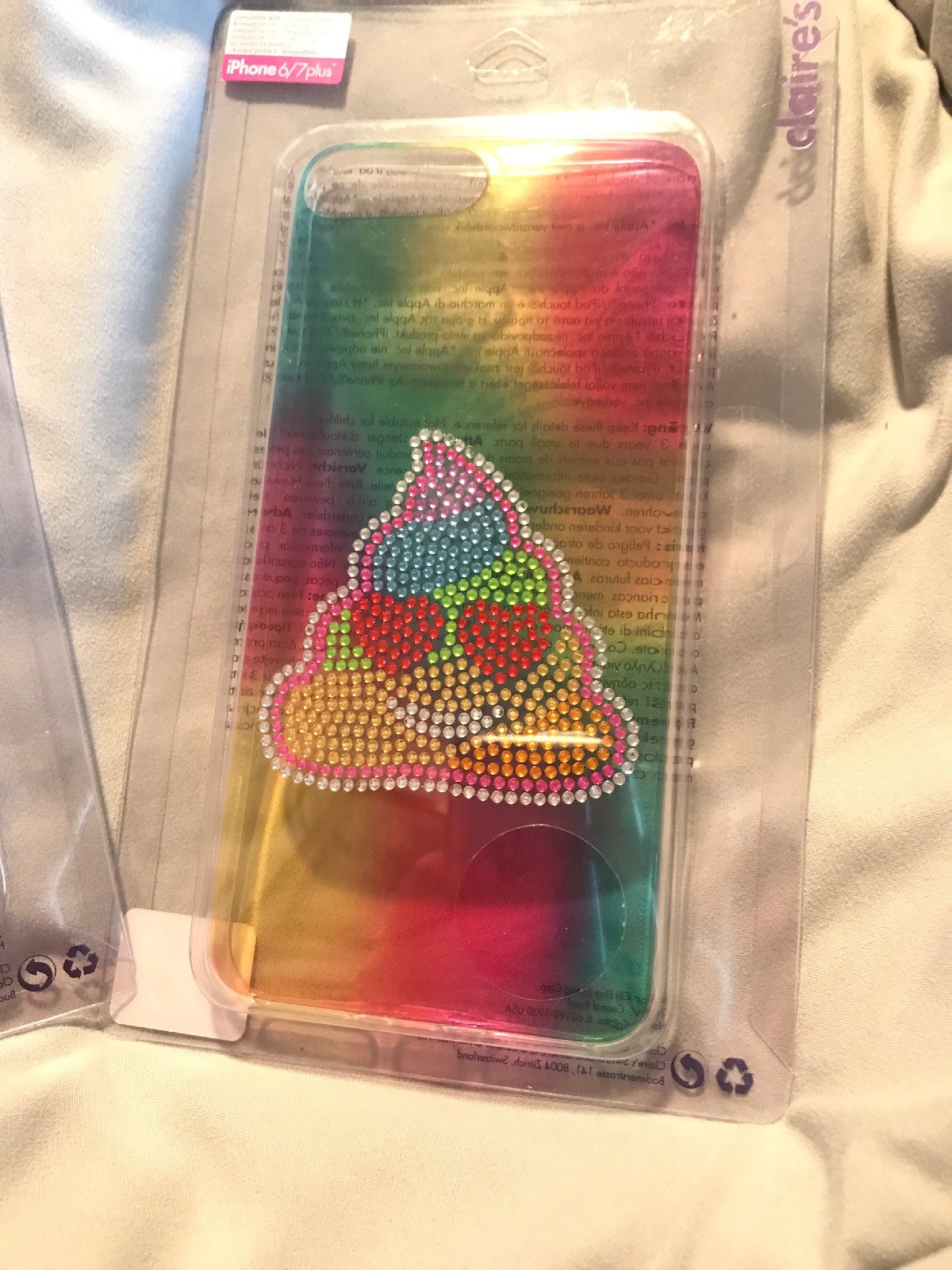 NIB Lot Of 3 iPhone 6 7 Plus Cases Love & Peace Rainbow Poop Emoji ...