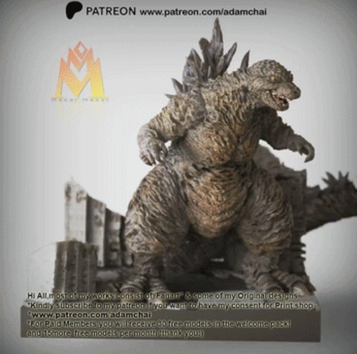 Godzilla Diorama Monster Figure High Quality 12K Abs Resin 3D Printed ...