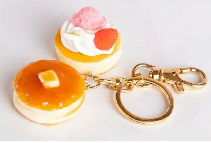 Japanese food sample key ring Pancake sweets ice cream Harajuku pretty ...