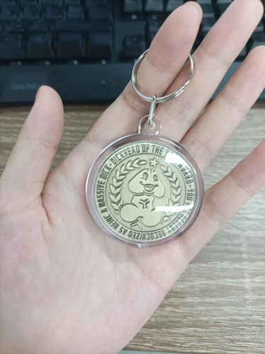 1pc Hilarious Dickhead of The Year Challenge Coin key ring Year Award ...