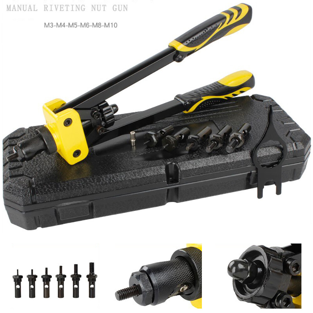 Rivet Gun Kit Rivnut Thread Setting Tool Nut Setter NutSert Metric SAE ...