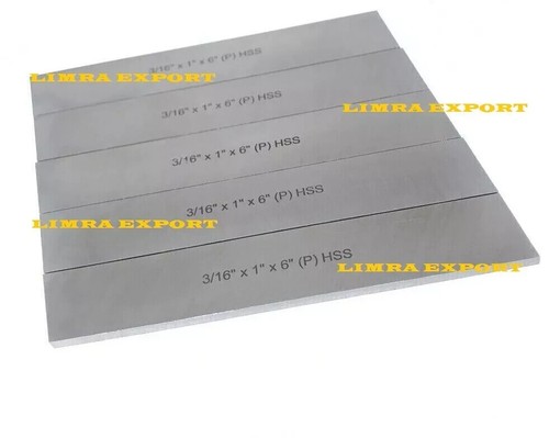 Lathe Cut Off Parting Tool Blades 5 Piece Set 3/16" x 1" x 6" Inch HSS ...