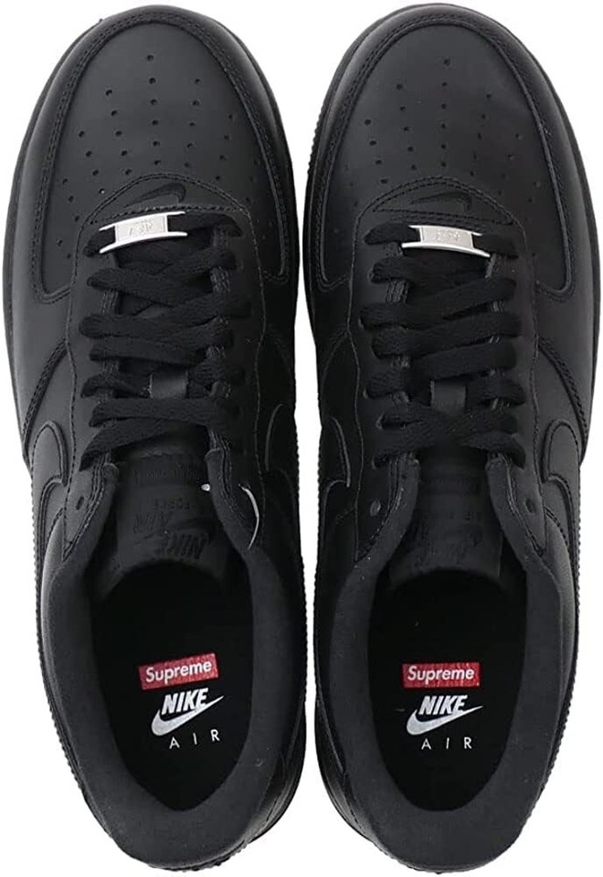 Nike Air Force 1 Low Supreme Triple Black CU9225-001 Men's [US 6-13 ...