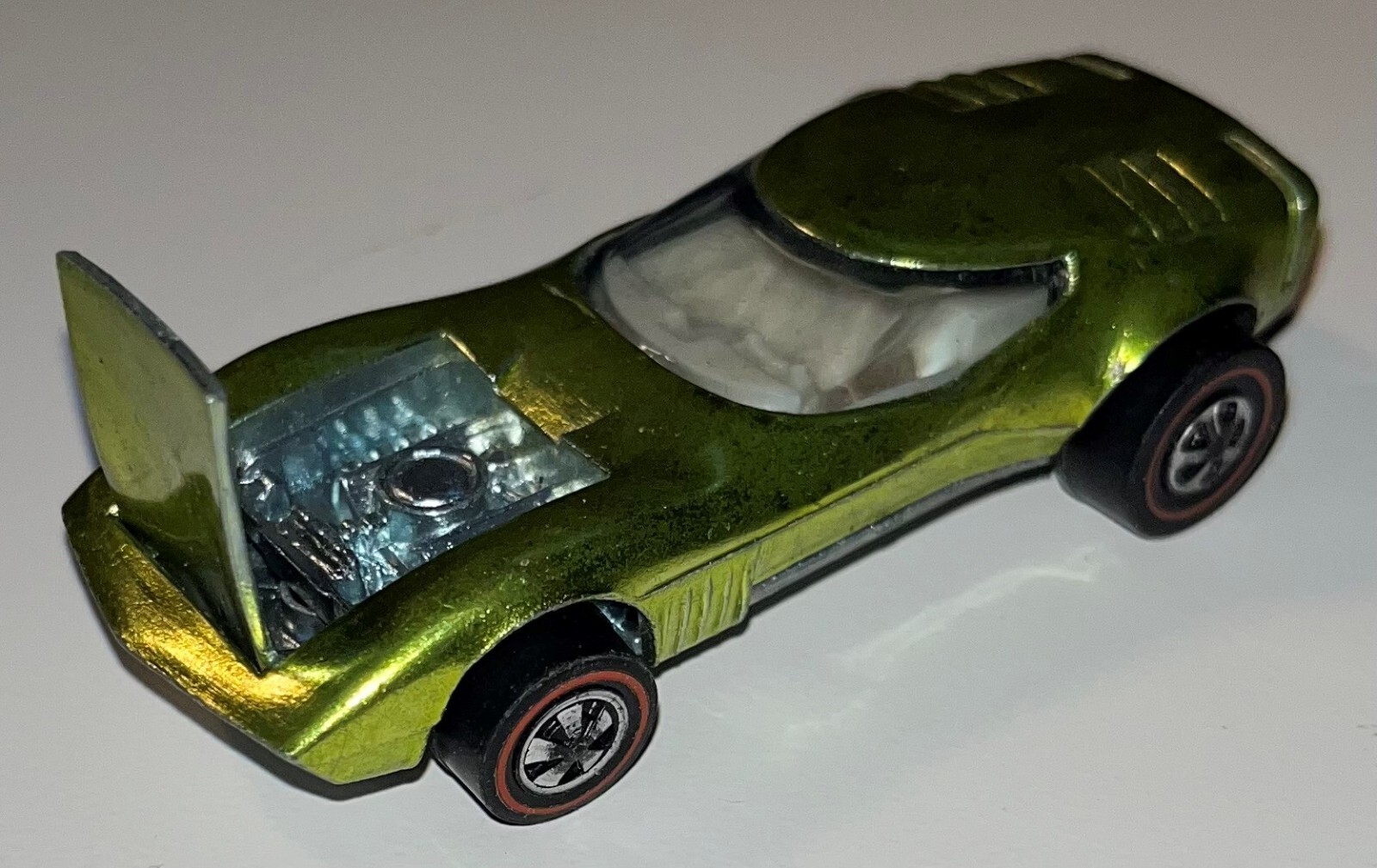 Vintage 1968 Hot Wheels Redlines Mattel Torero w/Button Rare Lime CLEAN ...