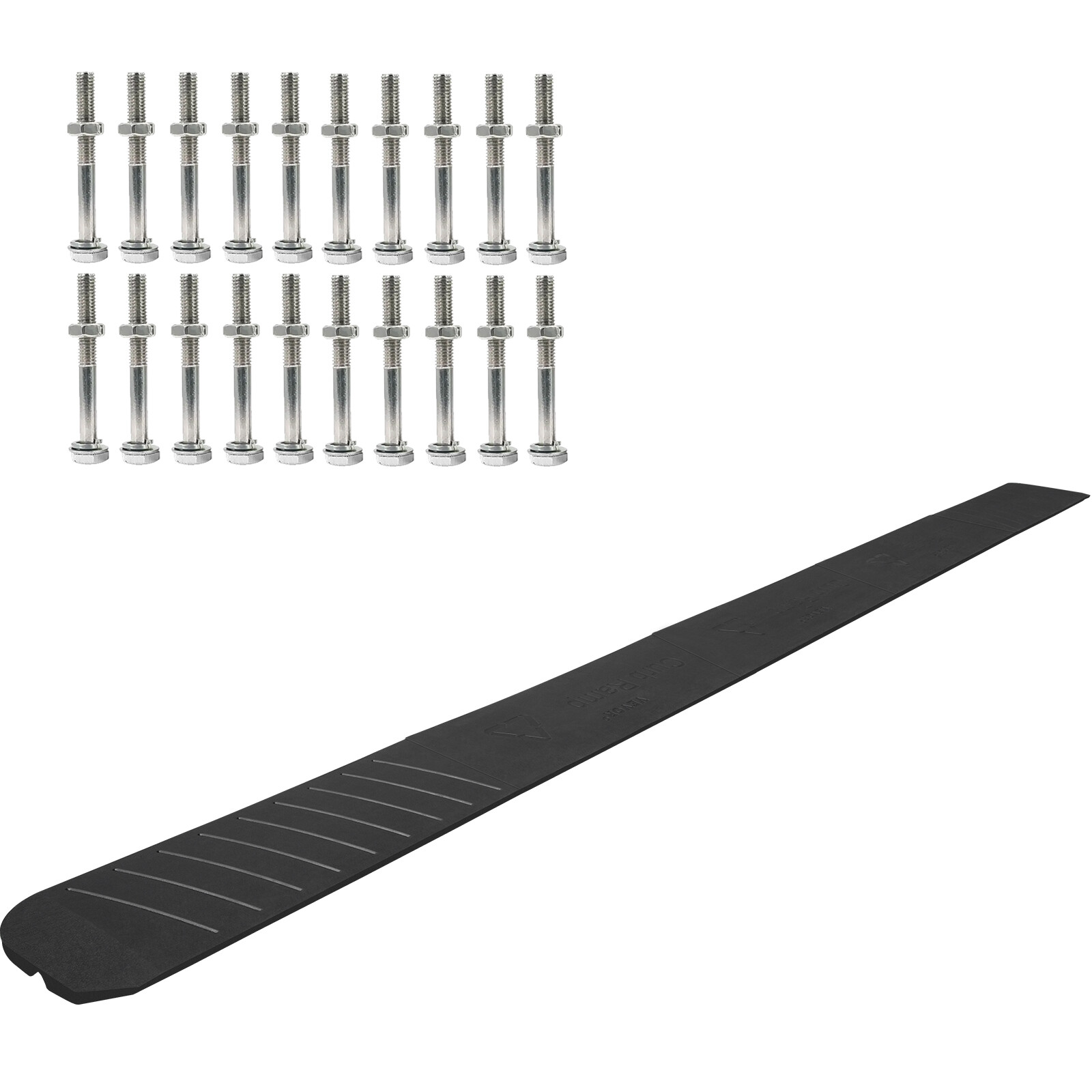 VEVOR Curb Ramp Rubber Driveway Threshold Ramps 1-3 Piece Expandable ...