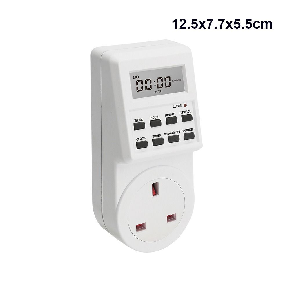 Plug Weekly Digital Electronic Digital Timer Socket Mains Plug LCD Display | eBay