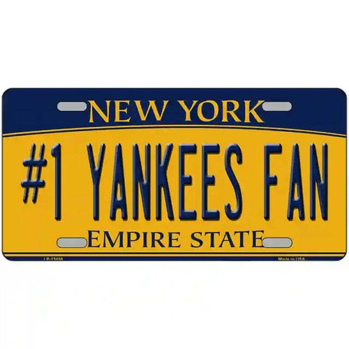 #1 Yankees Fan New York Yellow Metal Sign | eBay