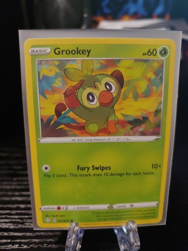 Pokemon Card - Grookey - 011/072 - Shining Fates - Non Holo - Common ...