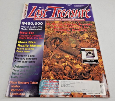 Lost Treasure Magazine April 1999 Hunters Guide Metal Detector Civil ...